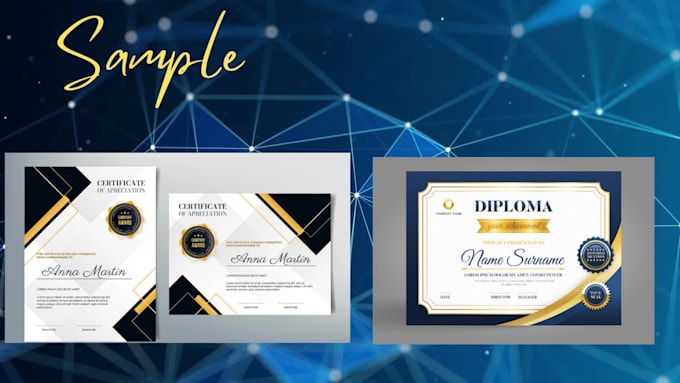 Make professional certificate design for you in 24 hours by ...