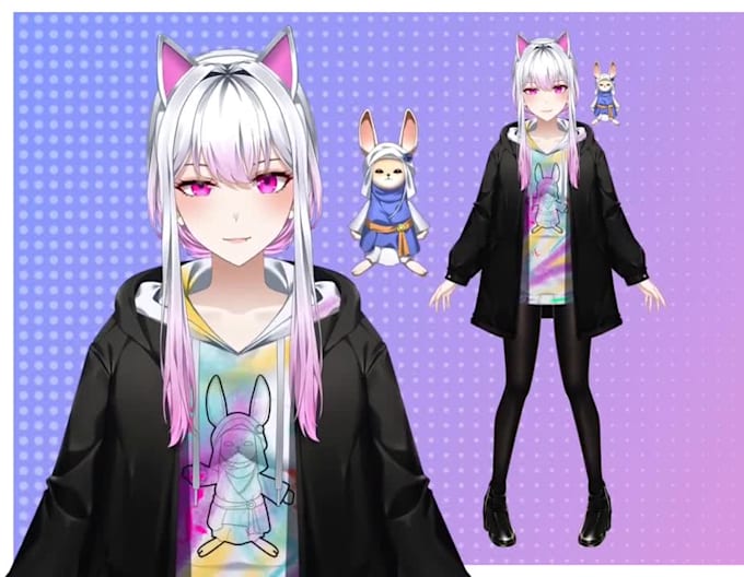 Draw and rig 2d vtuber model, 2d vtuber rigging, 2d vtuber character ...