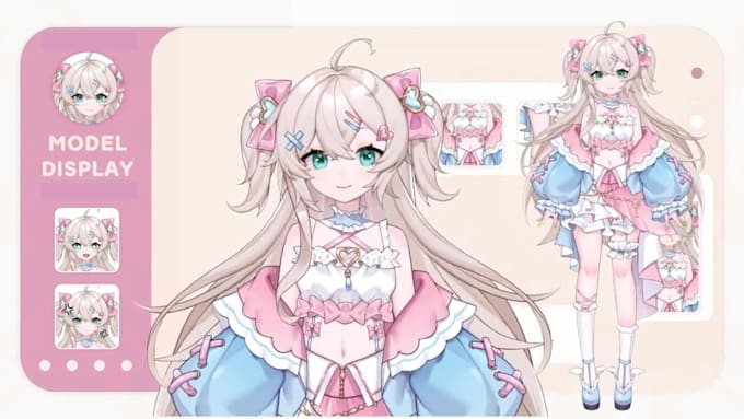 Design and rig live2d vtuber model, 2d pet rigging, character design ...