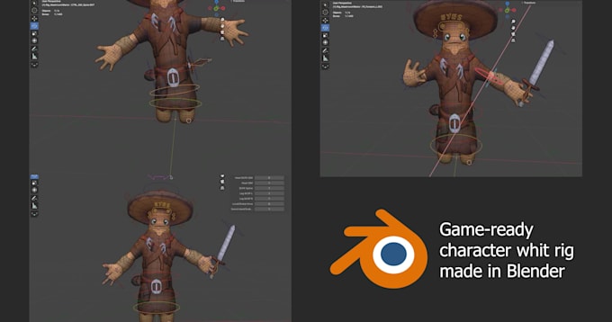 Rig your 3d character in blender or maya game ready by Lucacucc | Fiverr