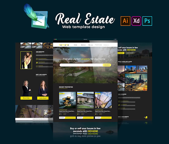 Design a photoshop web template or psd website by Humayun2735 | Fiverr
