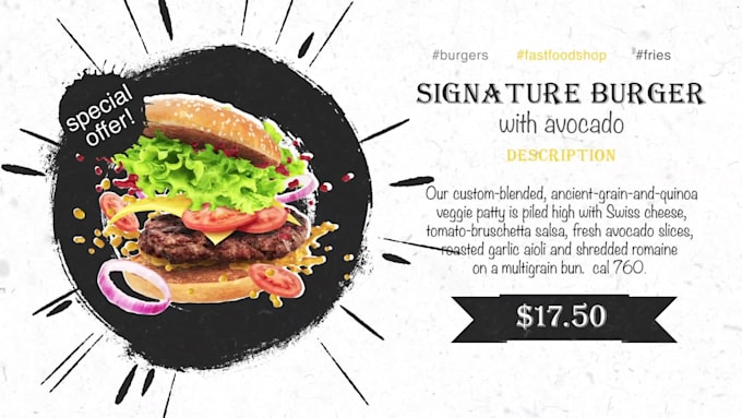 Create a fun and interactive food menu by Kcp_edits | Fiverr