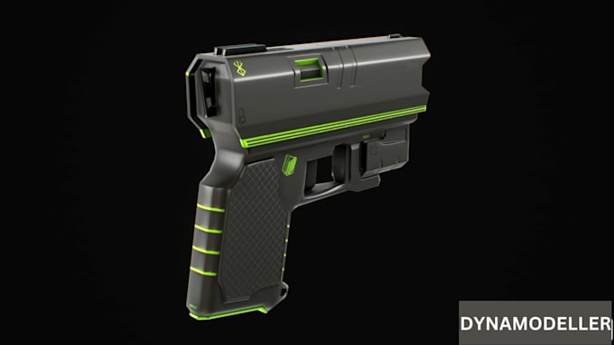 Do realistic 3d gun model, gun animation, 3d sword, weapon rendering by ...