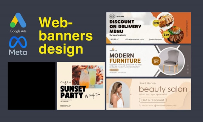 Design amazing google banner ads or adwords in 24 48 h by M_volodymyr | Fiverr