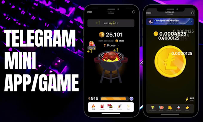 Develop telegram mini app hamster kombat clone tapswap bot telegram mini game by Olaide_expert01 ...