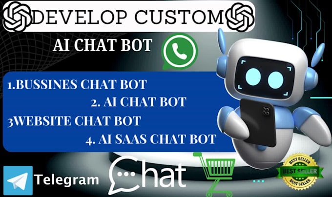Create a custom ai chat bot, website ai for website, saas ai, using chat gpt by Bivian_george ...