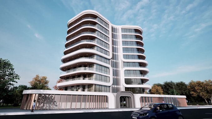 3d facade design and architectural visualization service by Platodesign | Fiverr