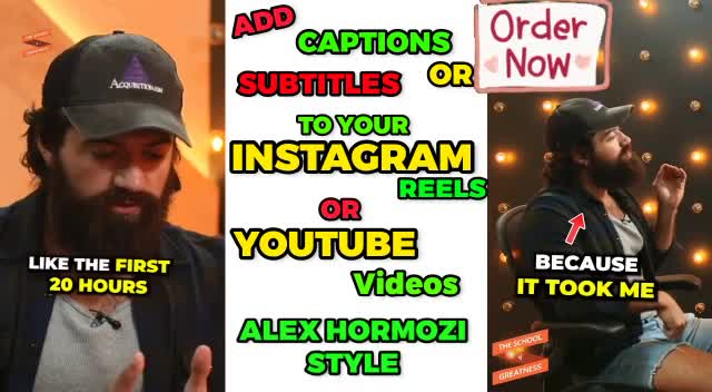 Edit alex hormozi style captions for instagram reels by Malikaliuttra ... Edit alex hormozi style captions for instagram reels by Malikaliuttra ...