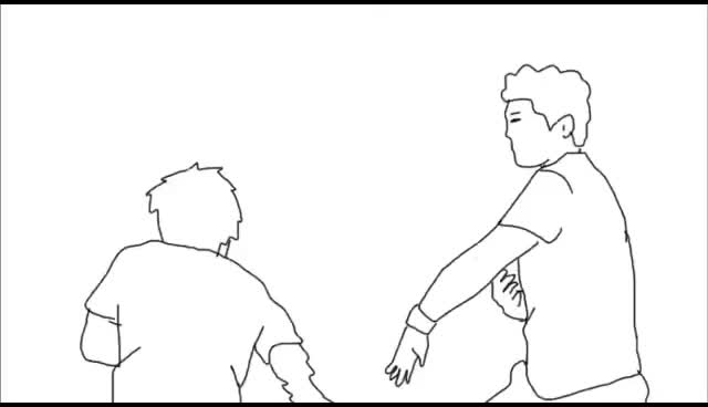 Do 2d anime fighting, line art video, hand drawn, frame by frame ...