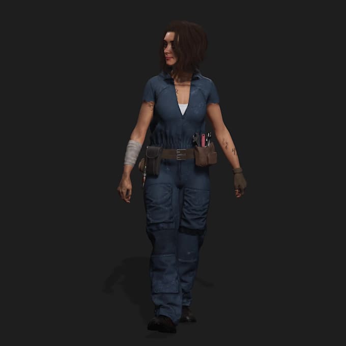 Create and rig game ready realistic human 3d character models for you ...