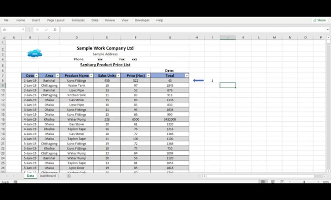 Do excel chart, dashboard, formatting, vlookup, macro etc work by Miralif08 | Fiverr
