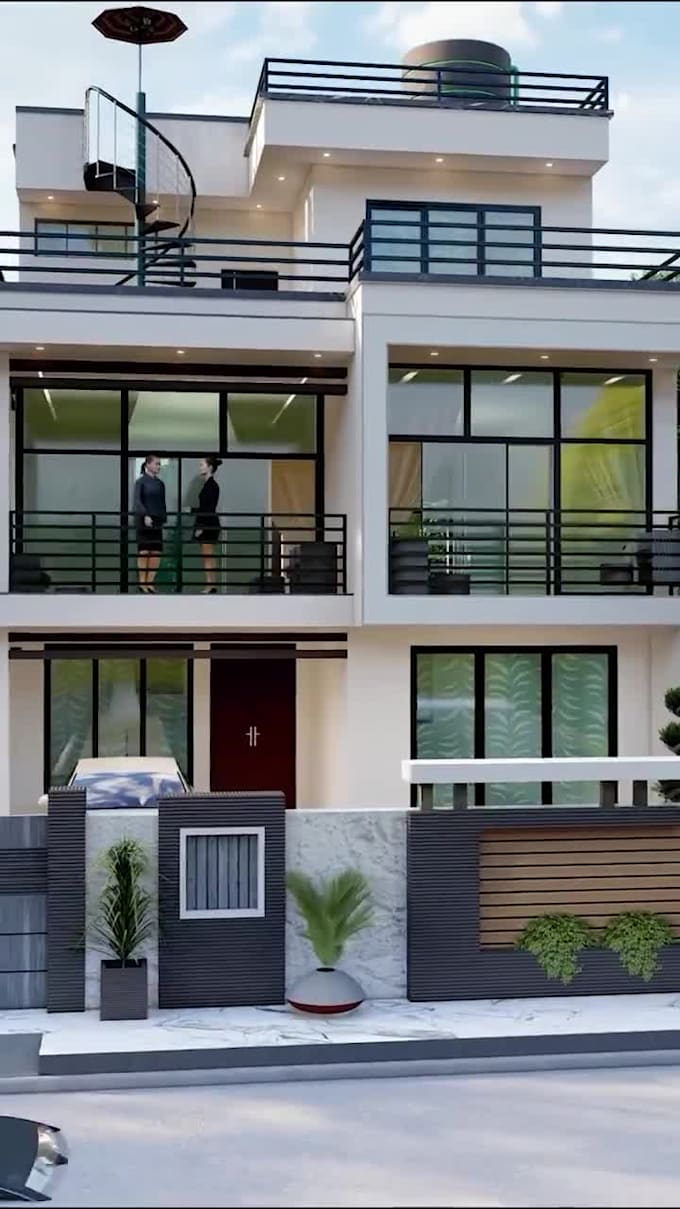 Design realistic 3d house models, exterior rendering and walkthrough animation by Animator_ogba ...