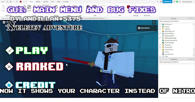 Script for your roblox game by Notlazy02 | Fiverr