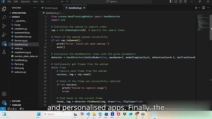 Create face recognition and eye trial and hand tracking systems with ...