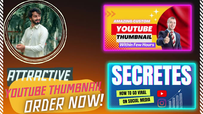 Design amazing and catchy youtube thumbnails in 3 hours by Ajdesigning | Fiverr