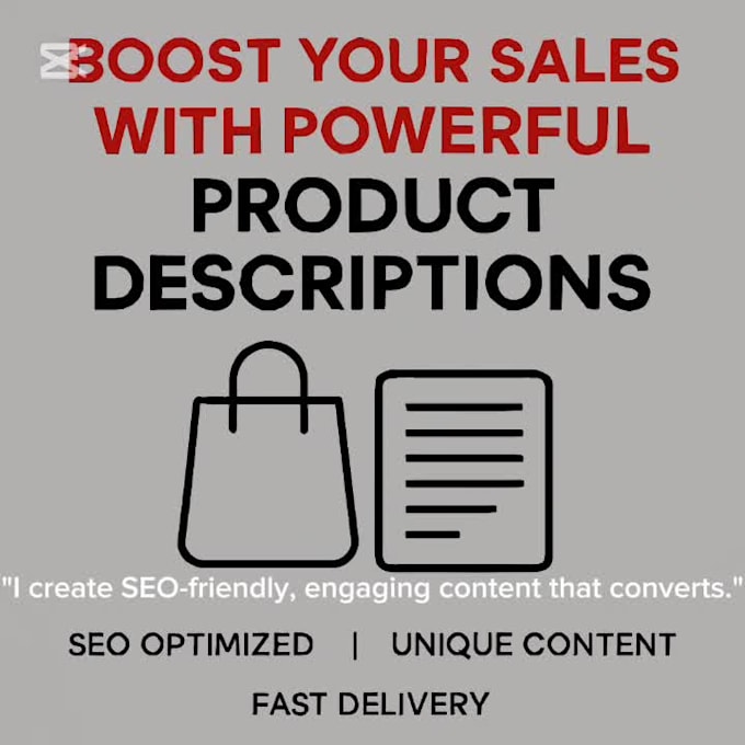 Write catchy and persuasive product descriptions that sell by ...