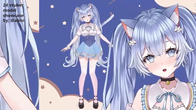 Create 2d vtuber model, live2d vtuber rigging, anime 2d vtuber, 2d ...