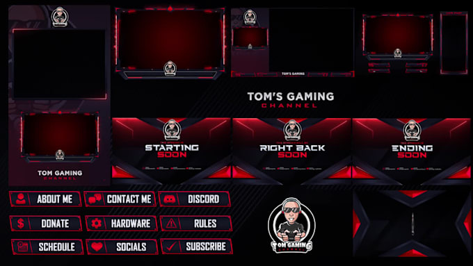 Design best twitch and youtube overlays stream packs, thumbnails ...