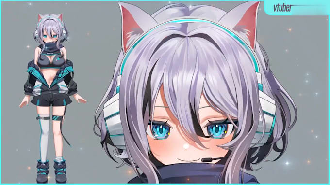 Draw live2d vtuber anime model for animaze, facerig, prprlive, vtuber ...