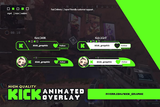 Design lower thirds templates and custom animated kick overlay for your ...