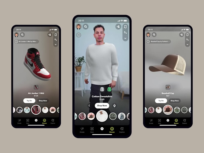 Augmented reality app ar app virtual try on unity webar virtual reality vuforia by Artemkrugz ...