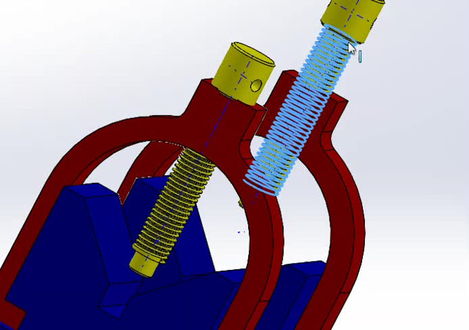Design 3d modelling of machine table double v block clamp in solidworks ...
