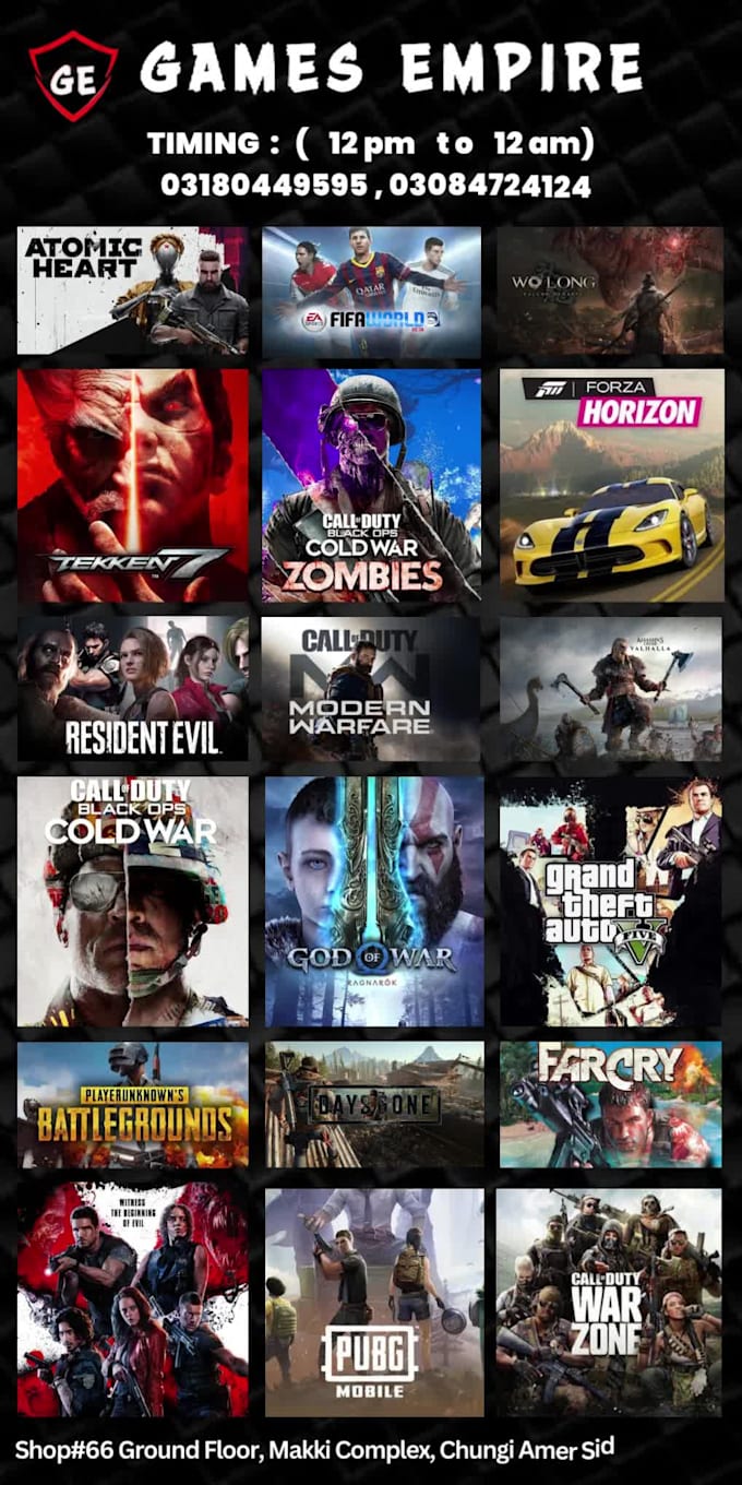 Design your game cover poster banner and headers by Mrusamaoffi | Fiverr