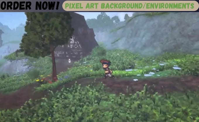 Concevoir des tilesets d'environnement en pixel art 2d, carte de pixels, art de jeu 2d, animation