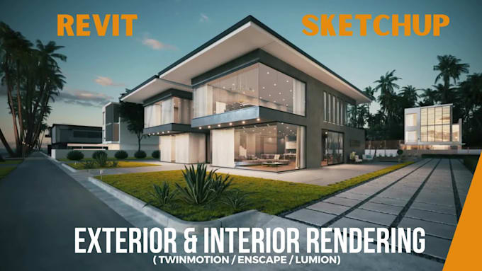3d modeling exterior interior design and realistic rendering by Senyulibrary | Fiverr