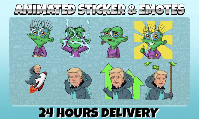 Create animated sticker emotes for twitch and telegram by Cdshop | Fiverr