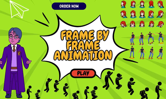 Make 2d cartoon frame by frame animation by Deelaknoor | Fiverr