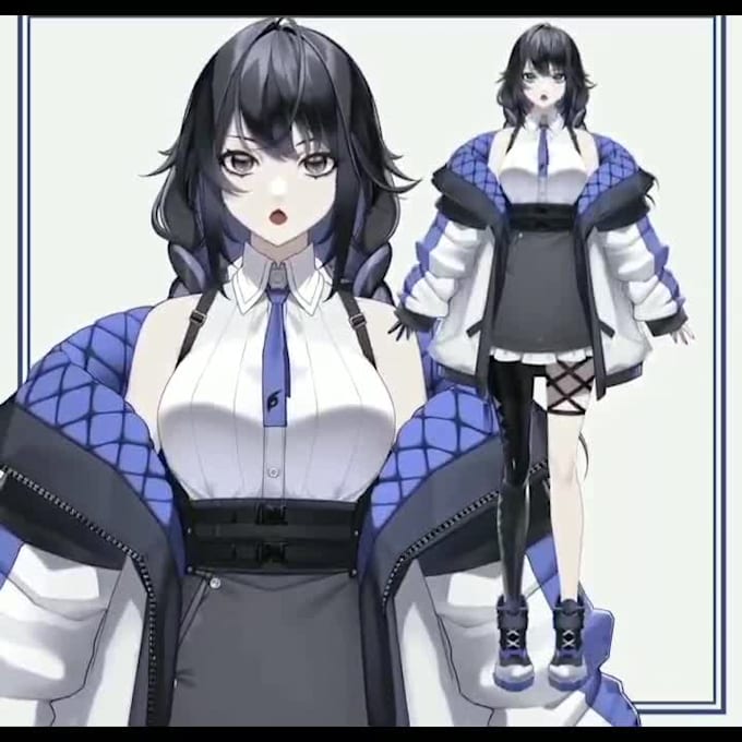 Machen sie einen live-2d-vtuber-charakter, eine vtuber-rig, eine vrchat ...