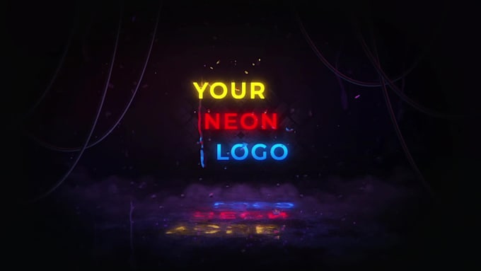 Create the perfect neon cyber and lightning logo animation by ...