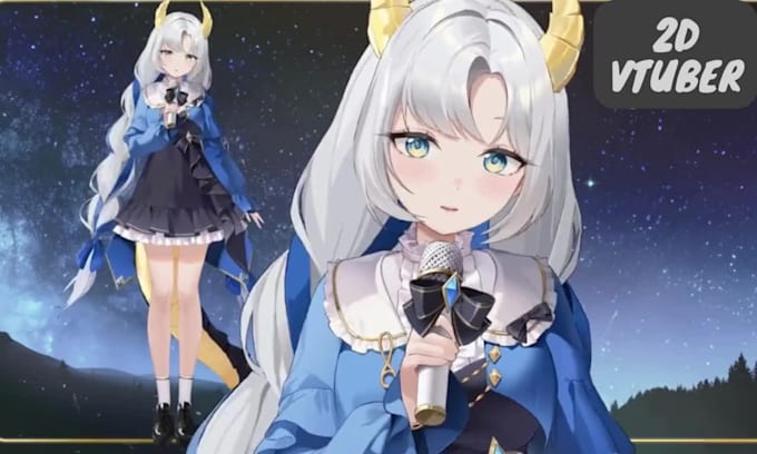 Design 2d vtuber model live2d rigging anime model vrchat 3d vtuber for ...