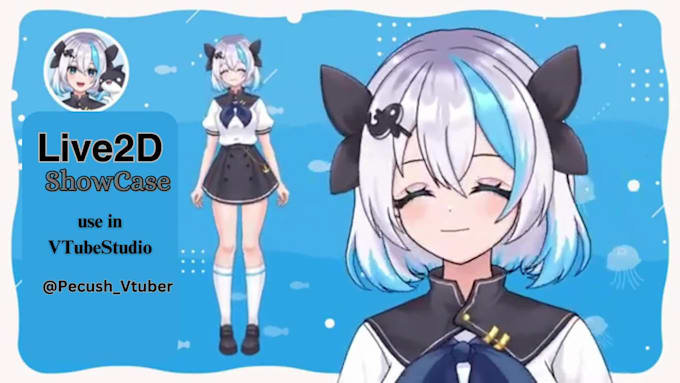 Do 2d vtuber design, live2d vtuber model, vtuber rigging, for streamer ...