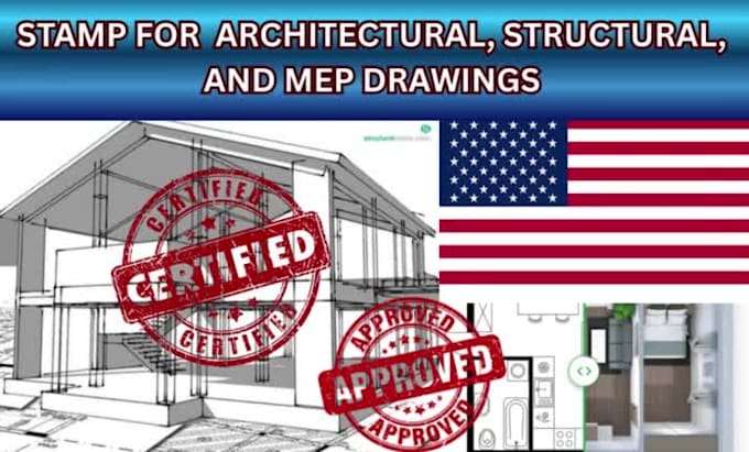 Deliver stamped architectural, structural and mep drawings usa city ...