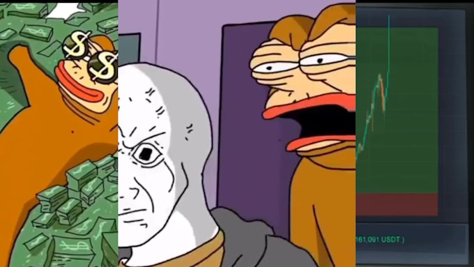 Do crypto meme video solana meme wojak ponke style pepe character meme ...