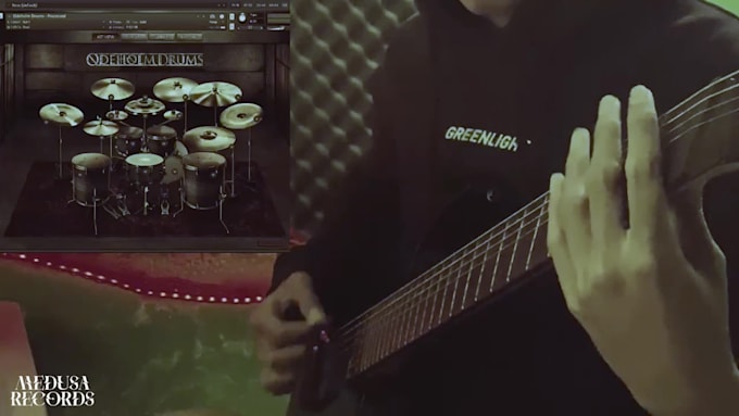 Record any modern metal guitar riffs, solos, breakdowns for your band ...