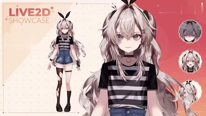 Diseño de modelo vtuber en live2d, modelo vtuber en 2d, rigging vtuber ...