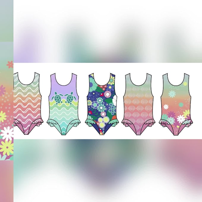 Create and design kids summer and beach prints by Lucyamber1 | Fiverr