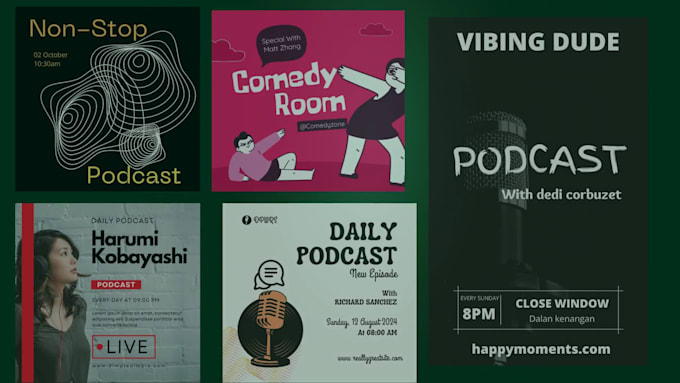 Design a professional podcast cover art by Saba_choudhary | Fiverr