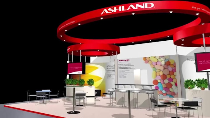Design trade booth, exhibition, booth animation with blender by ...