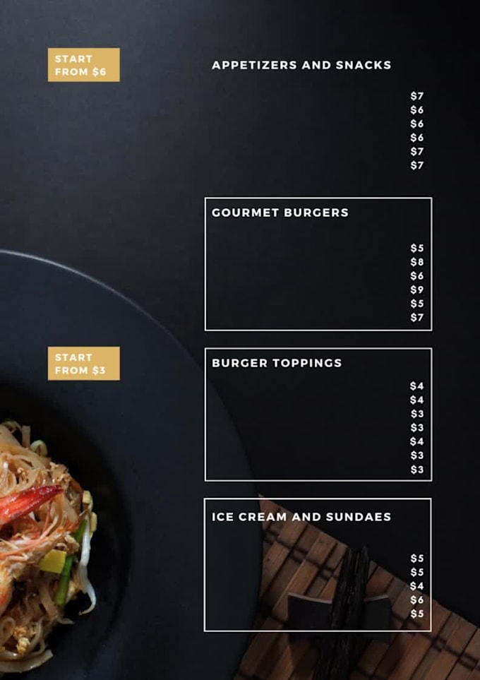 Design professional food menu, restaurant menu or price list by ...