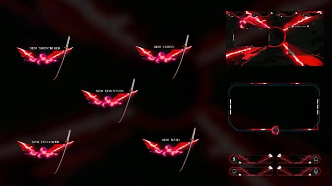 Create professional demon overlays, twitch overlays by Meterioo | Fiverr