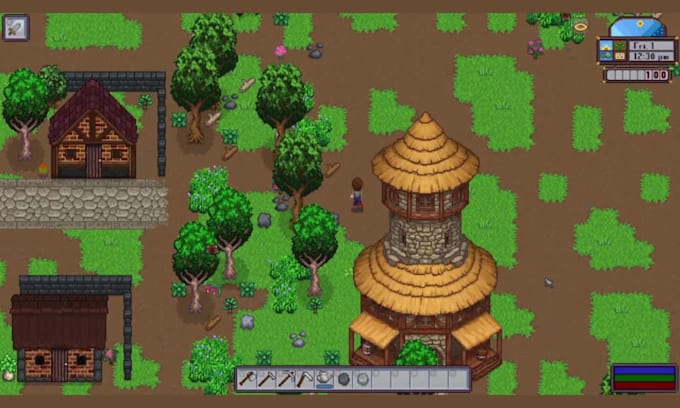 Do pixel art tileset pixel background tile map sprite sheet rpg game ...