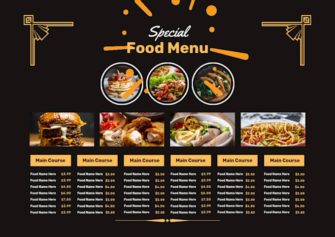 Design digital menu ,digital screen menu and menu board by ...