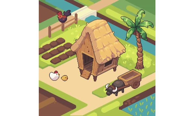 Do isometric pixel game art map illustration 2d spritesheet, pixel art ...