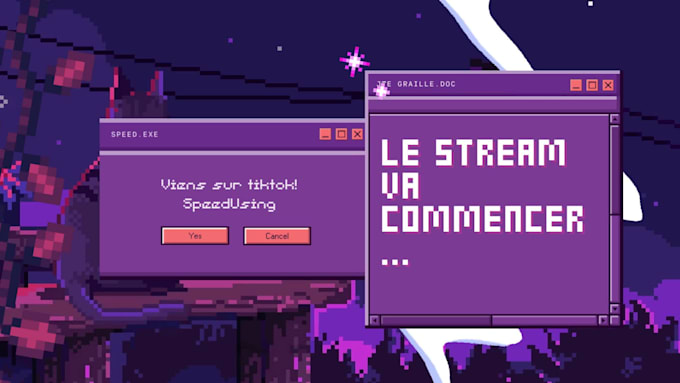 Make an intro scene for streaming intro twitch pixel art by Speedusingg ...