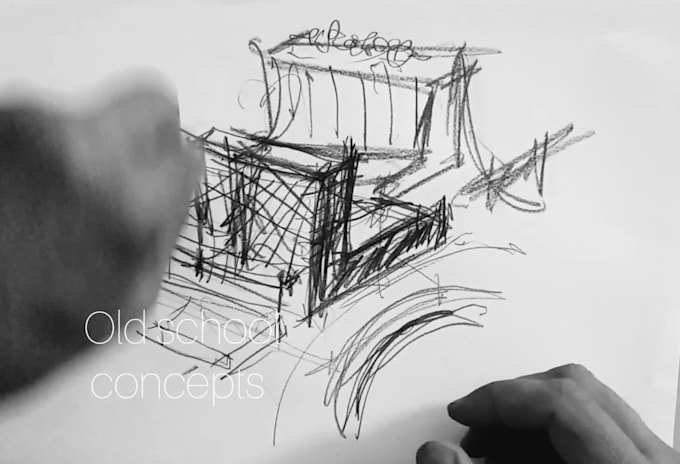 Design and sketch architectural concept by hand by Larbaoui | Fiverr