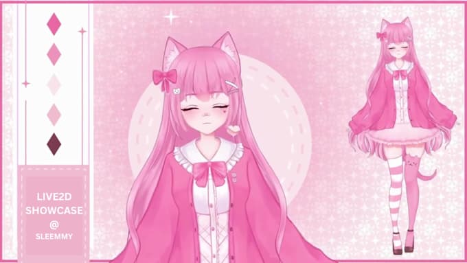 Custom 2d vtuber model or vtuber commission for live2d vtuber rigging ...